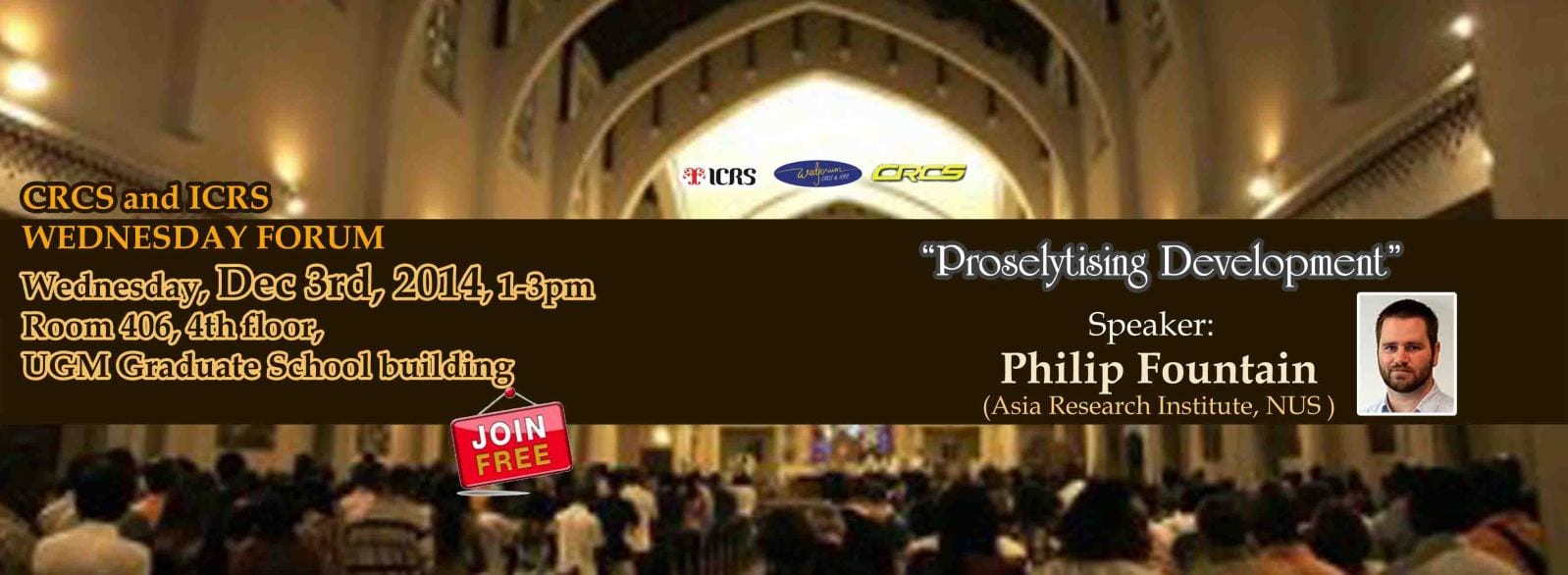 WED FORUM: Proselytising Development – CRCS UGM